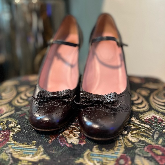 Miu Miu | Shoes | Vintage Miu Miu Perforated Leather Mary Jane Pumps Size 38 | Poshmark